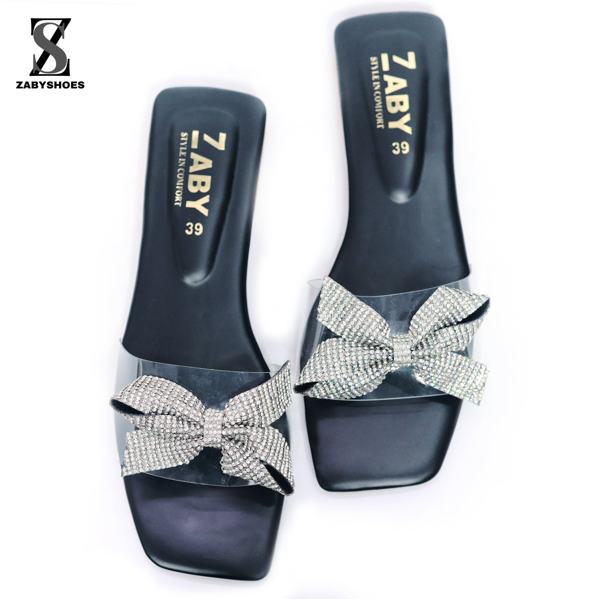 Crystal Bow Sandal – Zaby Shoes